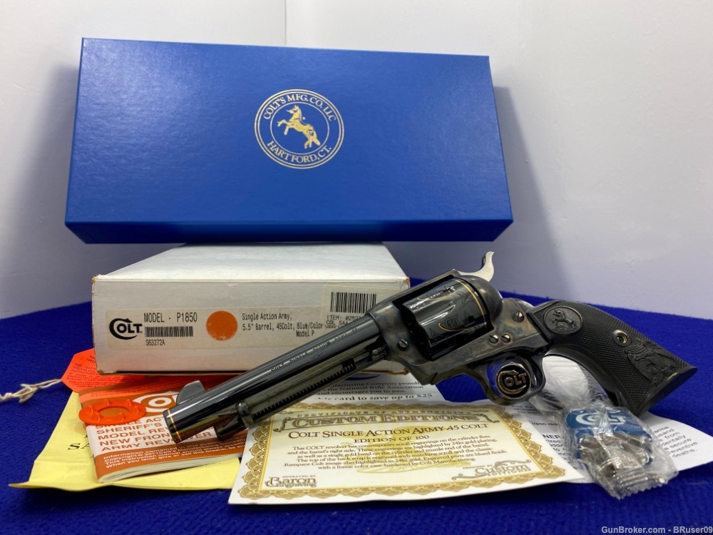 2014 Colt Single Action Army .45 Blue 5.5" *CUSTOM SHOP LIMITED EDITION ...