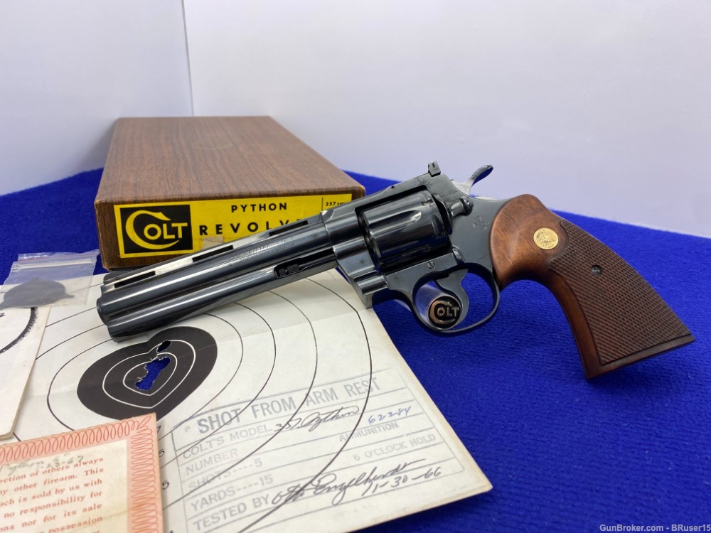 1967 Colt Python .357 Mag Blue 6" *VINTAGE COLT SNAKE* Amazing Early ...