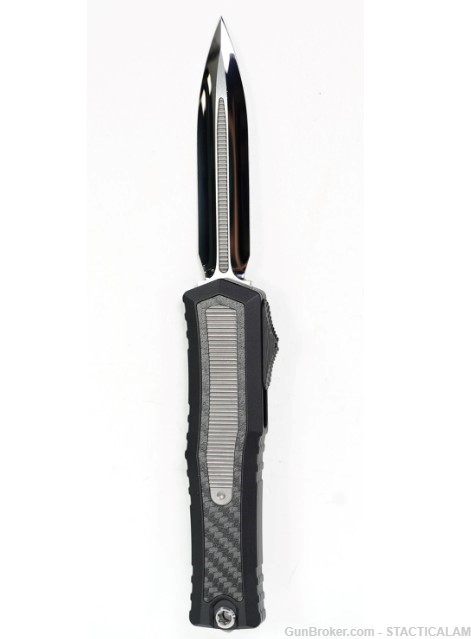 Microtech Atreus Double Edge Mirror Polish w/ Carbon Fiber and Titanium ...