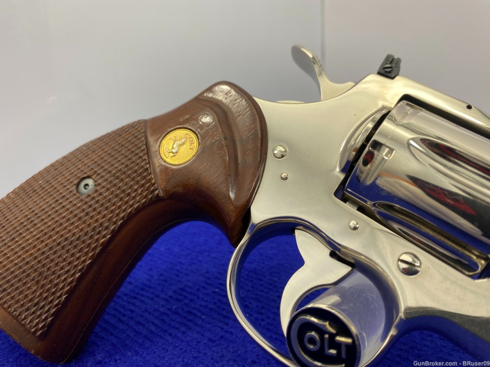 1981 Colt Python .357 Mag Nickel 4" -TIMELESS SNAKE SERIES- Stunning ...