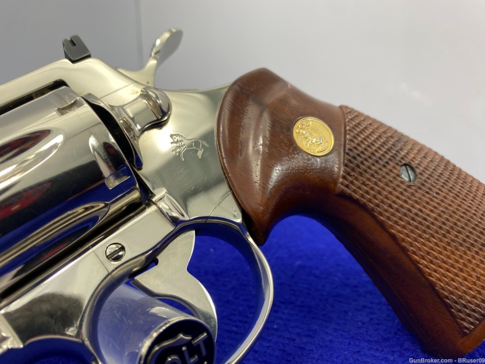 1981 Colt Python .357 Mag Nickel 4" -TIMELESS SNAKE SERIES- Stunning ...