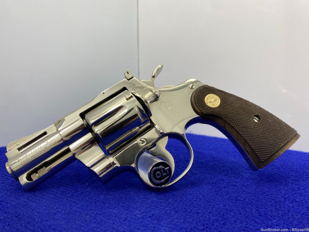 1969 Colt Python .357 Mag *RARE & SOUGHT-AFTER 2.5" NICKEL FINISH MODEL ...