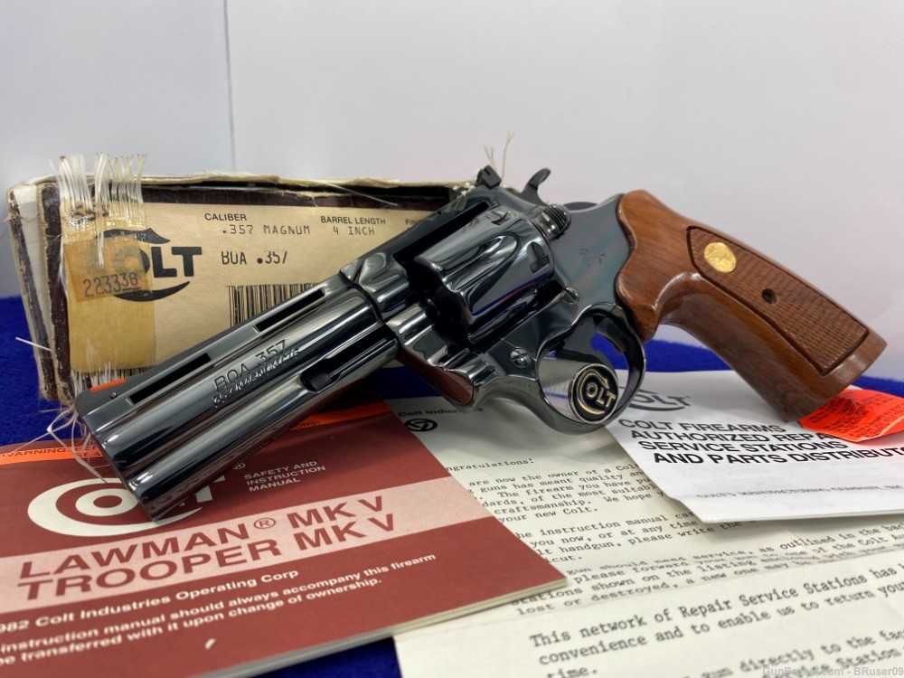 1985 Colt BOA .357 Mag Royal Blue 4" *THE HOLY GRAIL COLT SNAKE* 1 of ...