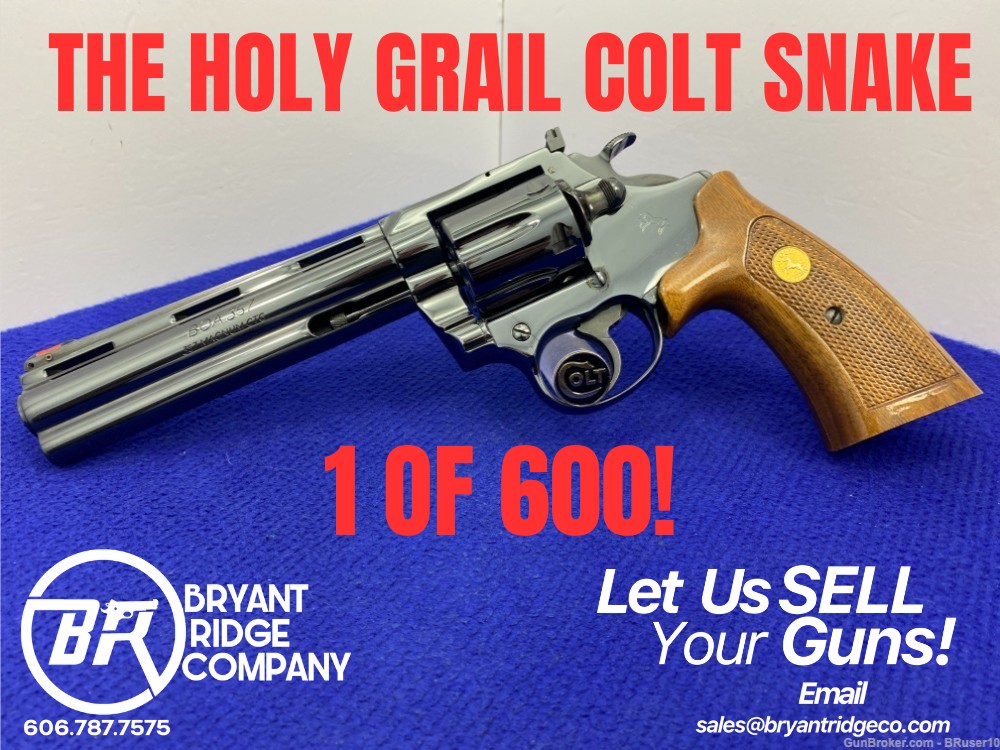 1985 Colt BOA .357 Mag Royal Blue 6" *THE HOLY GRAIL COLT SNAKE* 1 of ...
