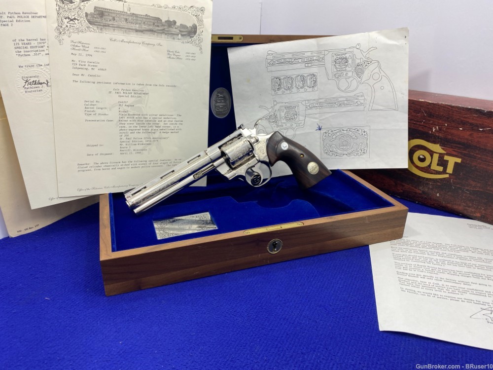 1980 Colt Python *SPECIAL EDITION ONE OF 200* St. Paul Police ...