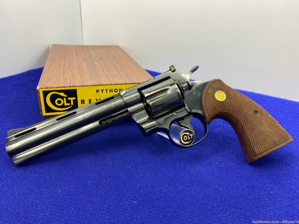 1959 Colt Python .357 Mag Blue 6" *HIGHLY COVETED LOW 4-DIGIT SERIAL ...