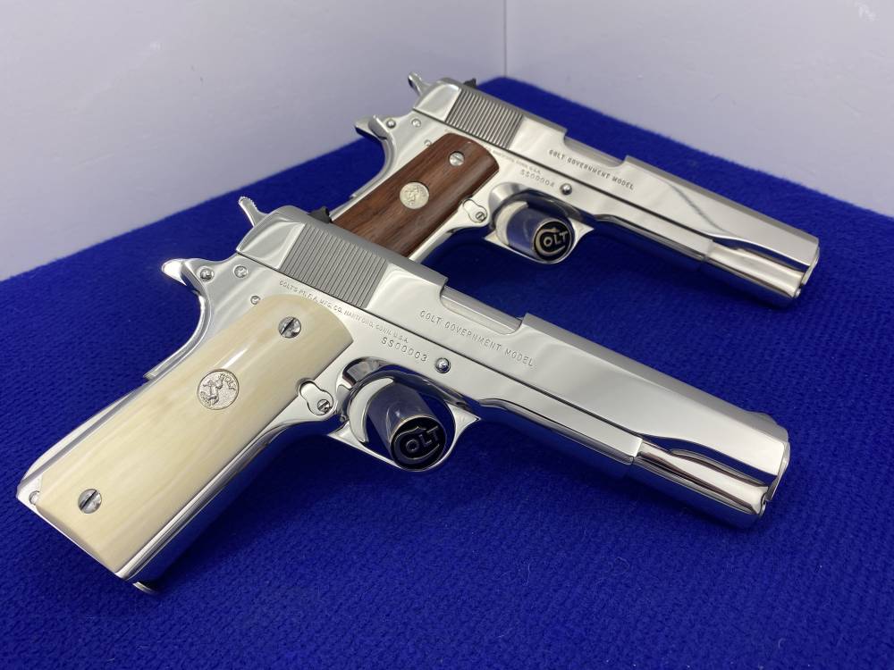 1984 Colt Silver Star .45 -BRIGHT STAINLESS- *CONSECUTIVE #3 & #4 OF ...