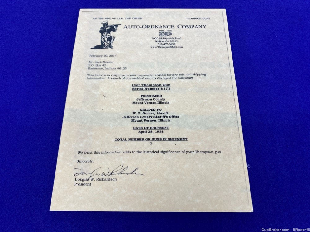 Colt Thompson Model of 1921 .45 *FULL AUTO/CLASS III* -Bloody ...