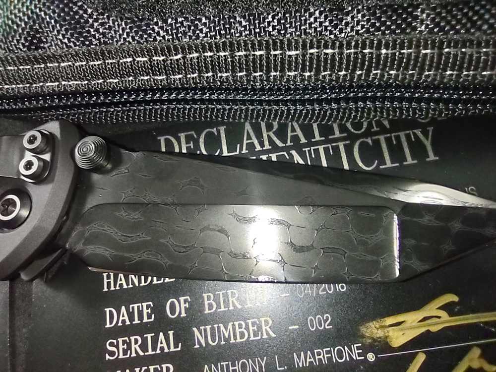 Grail Marfione Microtech Socom Vegas Forge Razorwire Damascus Knife - Collectible Knives at ...