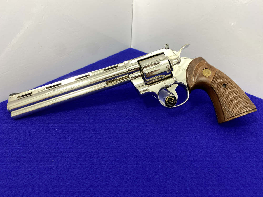 1981 Colt Python Target .38 spl *RARE NICKEL TARGET MODEL* -1 of only ...