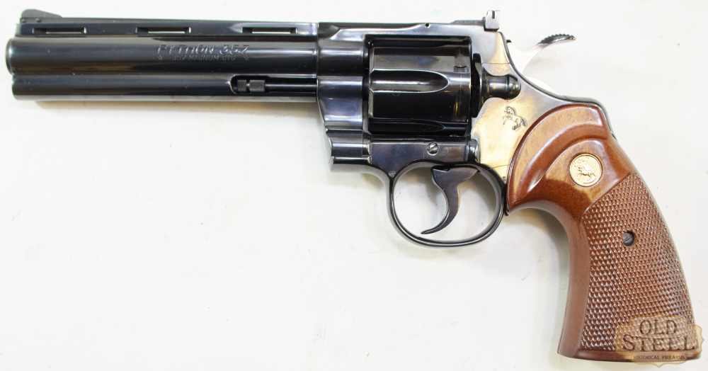 Original Production Colt Python 357 Magnum MFG 1977 6 in Snake Gun - Revolvers at GunBroker.com ...