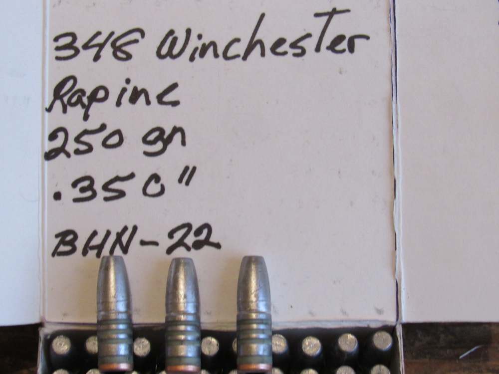 348 Winchester bullets Rapine 250gn flat nose gas checked - Reloading ...