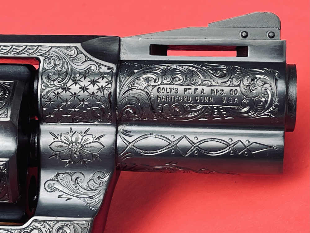 FEGA Master Engraved Mark Swanson 2 1/2" Colt Python w Jigged Bone ...