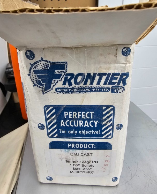 Frontier 9MM 124 grain CMJ-RN Bullets Open Box 680 of 1000 - Reloading ...