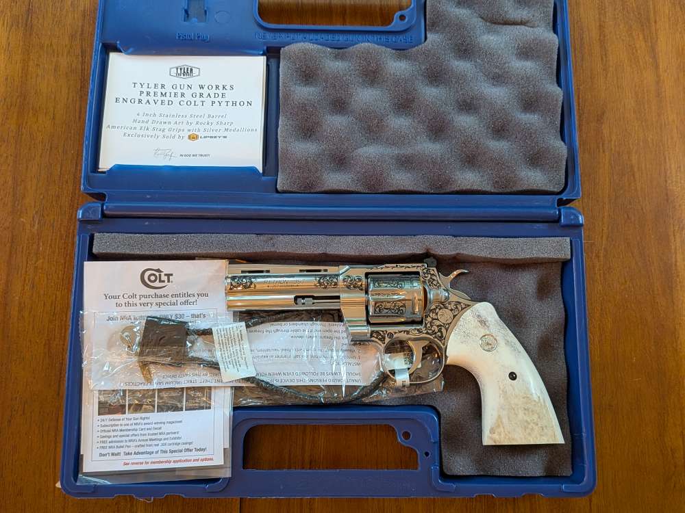 Colt Python .357 Magnum – Tyler Gun Works Premier Grade Engraved ...