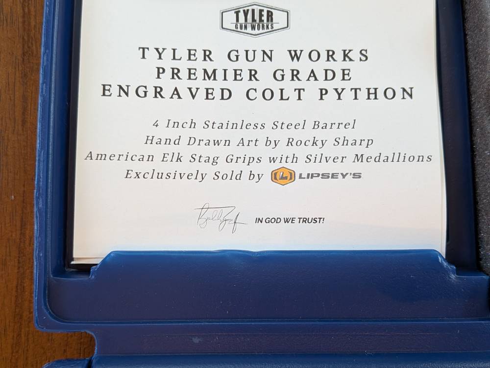 Colt Python .357 Magnum – Tyler Gun Works Premier Grade Engraved ...