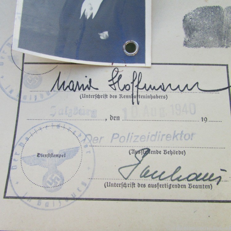GERMAN WWII NSDAP IDENTIFICATION CARD "KENNKARTE" (AUG 10 1940) - WWI ...