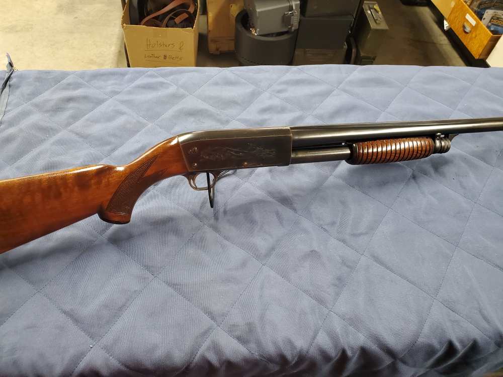 ithaca 37r 37 r featherlight 12ga solid rib 12 gauge - Pump Action Shotguns at GunBroker.com ...