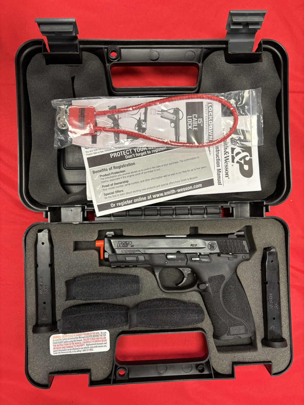 Smith & Wesson M&P40 M2.0 black 4 inch thumb safety night sights 11647 ...