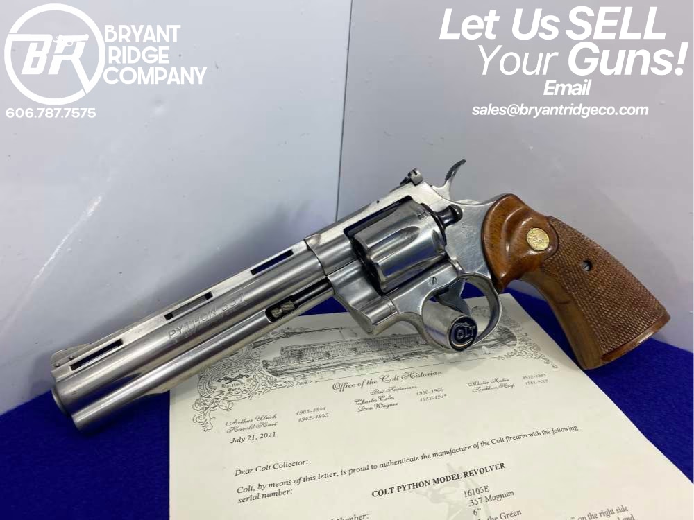1976 Colt Python -ULTRA RARE HOLY GRAIL- 6" *U.S. PROPERTY STAMPED ...
