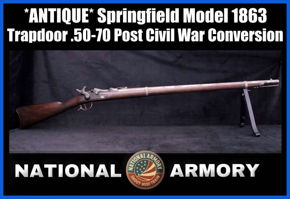 *ANTIQUE* 1870 Springfield Model 1863 Trapdoor Post Civil War 50-70 ...