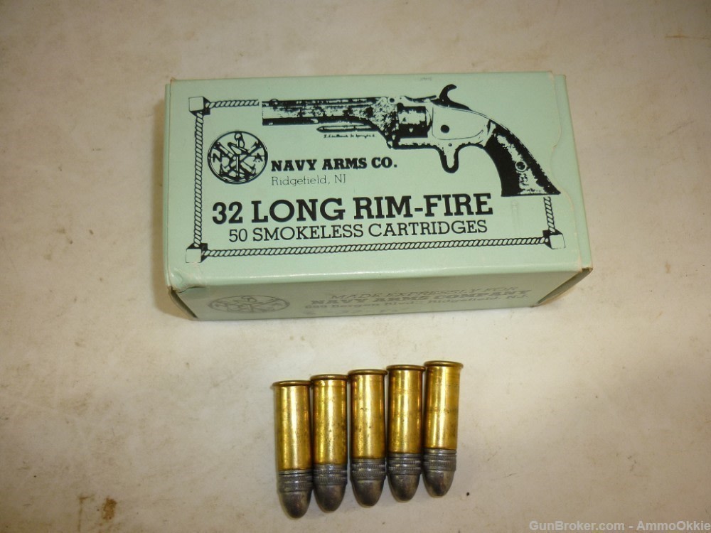 5rd - NAVY ARMS - 32 Long Rim Fire - 32 Rimfire RF - OWS - Vintage Ammo ...
