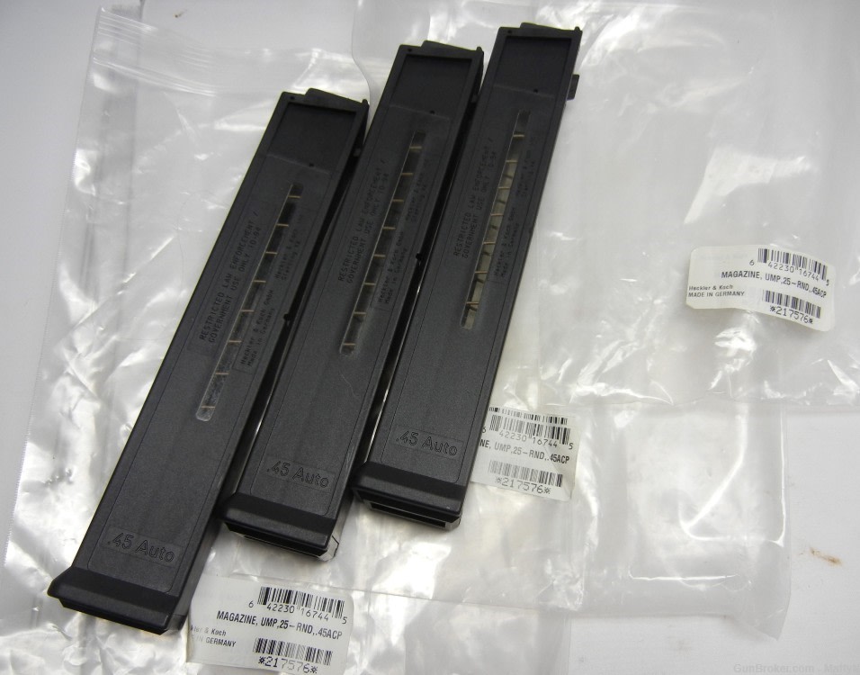 H&K UMP .45 25 Round Magazines LE Restricted Magazines NEW - HK ...