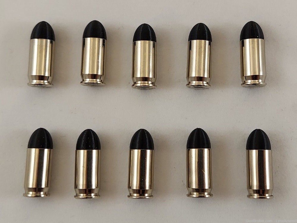 380 ACP Nickel Snap caps / Dummy Training Rounds - Set of 10 - Black ...