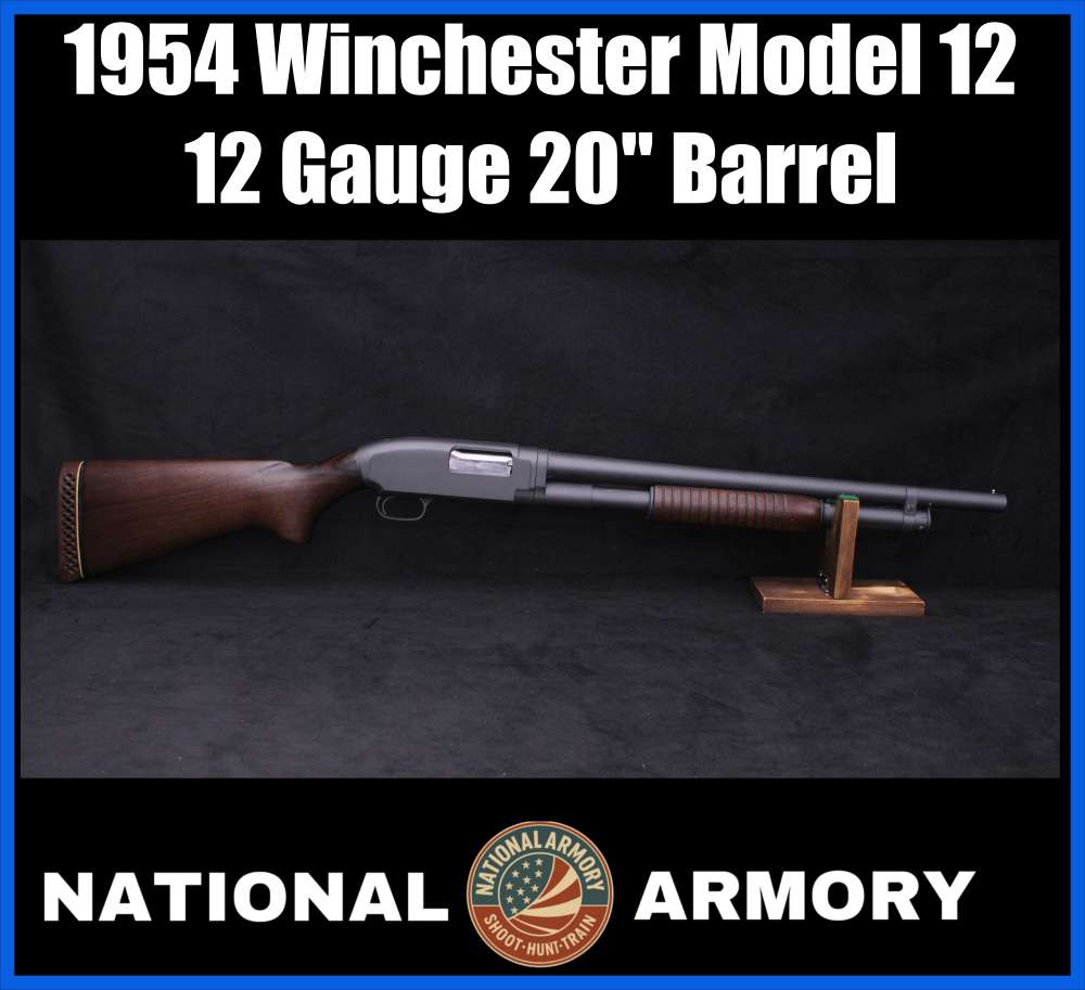 1954 Winchester 12 12 Ga 20" 4+1 Parkerize Cerakote Slam Fire Police ...
