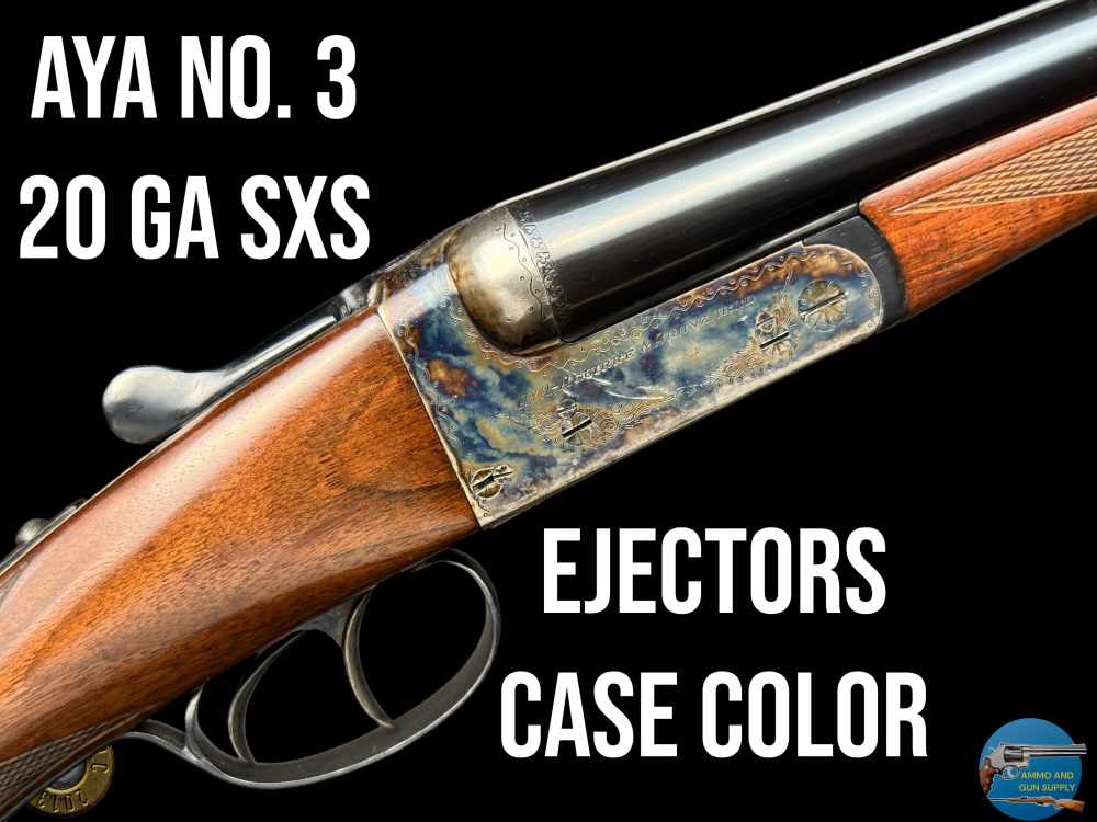 AYA - NO 3 - 20GA - SXS - 27" - ENGLISH STRAIGHT GRIP - EXC CASE COLOUR - Side By Side Shotguns ...