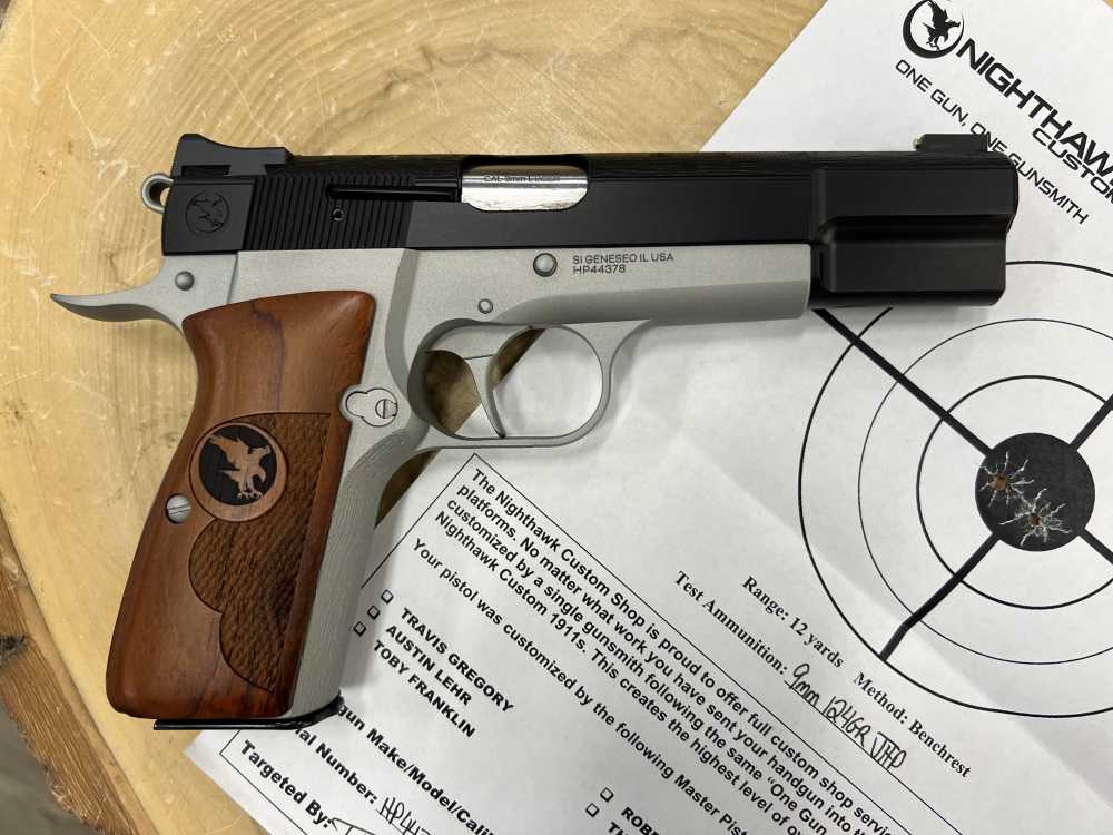 NIGHTHAWK CUSTOM SPRINGFIELD SA-35 BROWNING HI-POWER TWO TONE 4.7" BBL ...