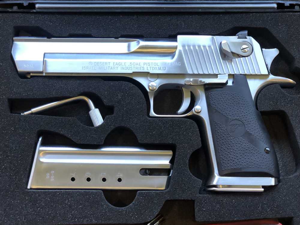 Desert Eagle 50 AE Brushed Chrome Mark 7 IMMACULATE - Semi Auto Pistols at GunBroker.com ...