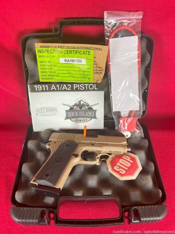 RIA 1911 A1 GI CSP FDE Cerakote 45ACP Lipseys Exclusive w/box - Semi ...