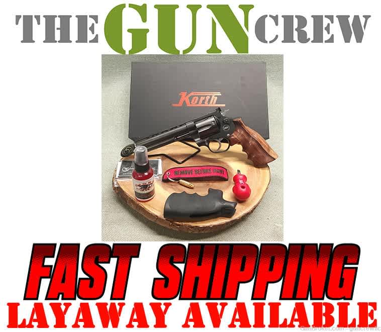 Nighthawk Custom Korth Mongoose 5.25" 357Mag W/ Wood Grips 357 Mag ...