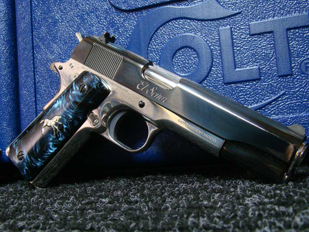 Pair of Colt 1911 EL Señor .38 Super Pistols SENOR consecutive serial ...