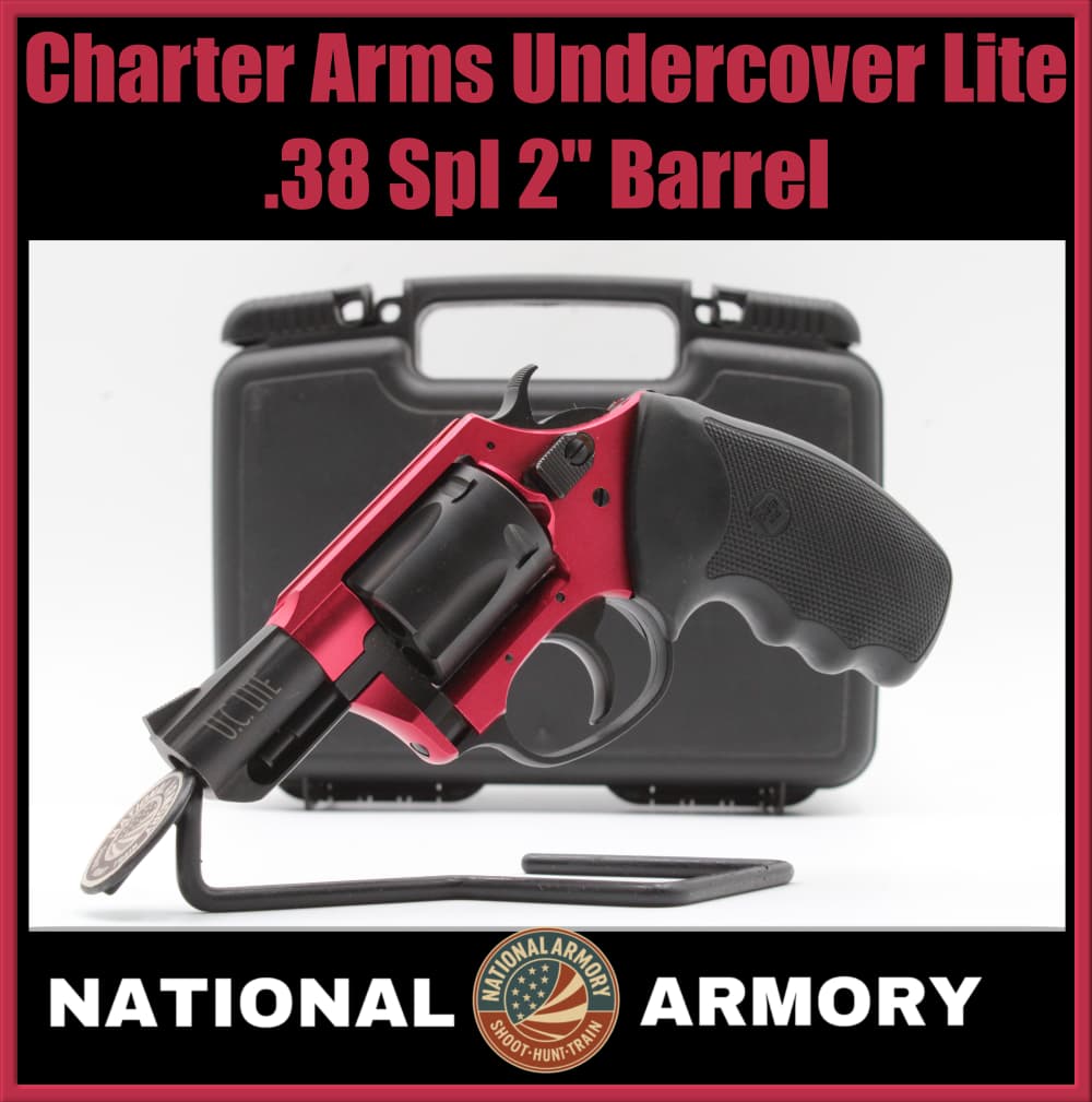 Charter Arms Undercover Lite Red/Black .38 Spl 2" BBL Factory Case ...
