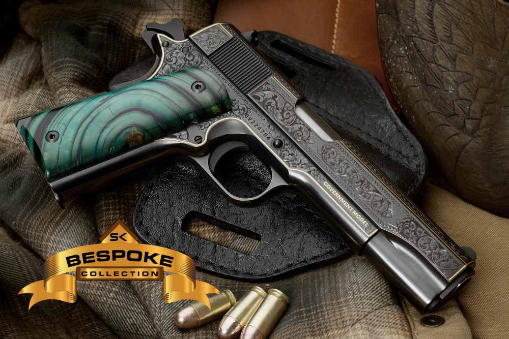 FEGA Roger Sampson SK Bespoke Vine and Leaf Hand Engraved Colt 1911 ...
