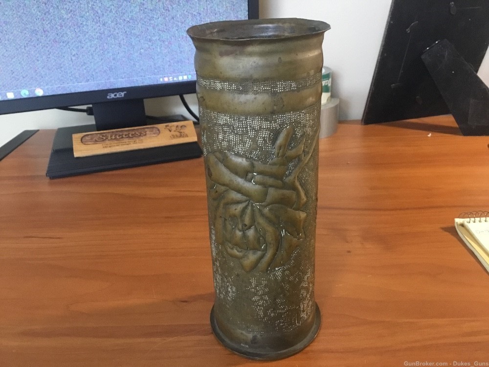Antique 1918 WW1 Trench Art Artillery shell 108 years old VGC - WWI ...