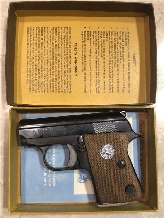 Colt Junior 25ACP with Original Box & Paperwork - Semi Auto Pistols at GunBroker.com : 1121224679