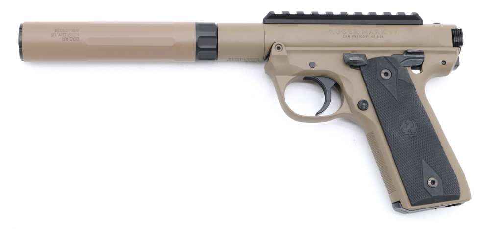 Ruger Mark IV 22/45 Silencer Shop Edition .22 LR Pistol 3" w/Mask 22 ...