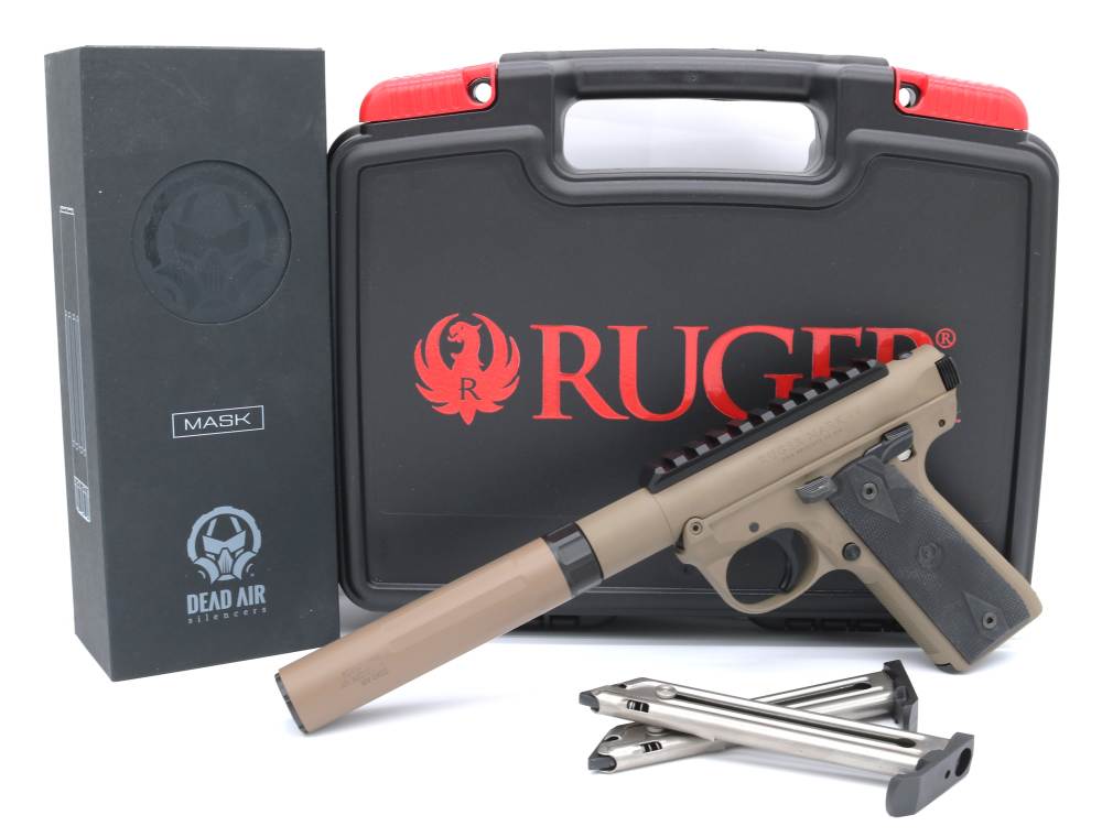 Ruger Mark IV 22/45 Silencer Shop Edition .22 LR Pistol 3" w/Mask 22 ...