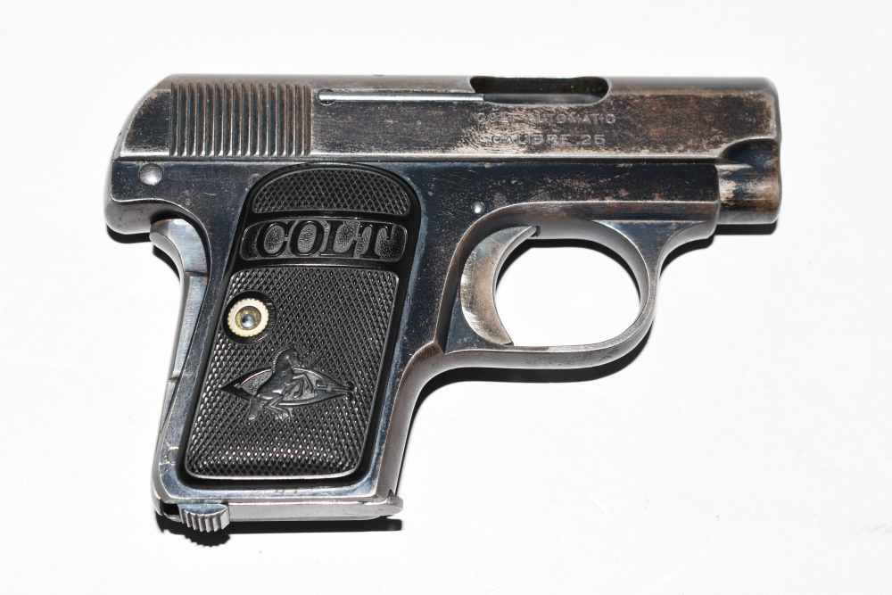 Early 2nd Year Colt Model 1908 Vest Pocket Semi Pistol 25 ACP 1909 C&R ...