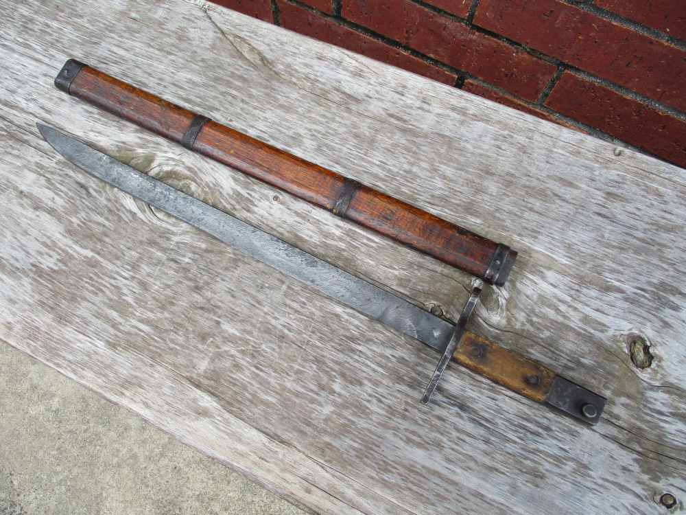 #3 WWII Japanese Arisaka Bayonet with Wood Sheath by Jinson - Bayonets ...