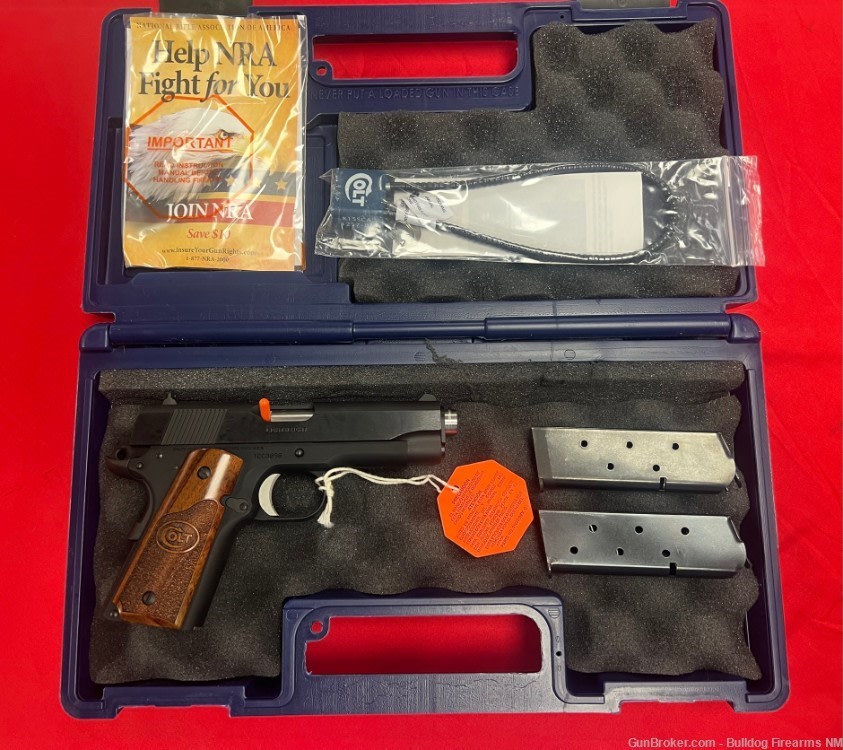 Colt 1911 Lightweight Officer's CCO .45 ACP blued 4.25 bbl wood Colt ...