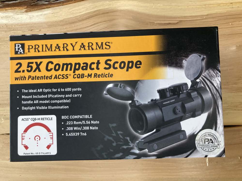Primary Arms 2.5x Compact Scope with ACSS CQB-M Reticle - LNIB - Scopes ...