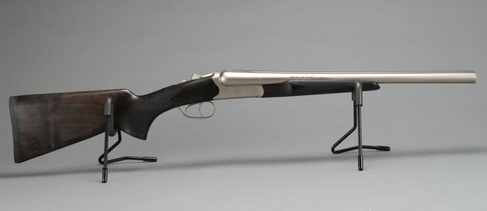 Heritage Badlander 12 Ga SxS 18" Nickel Finish Walnut Double Trigger ...