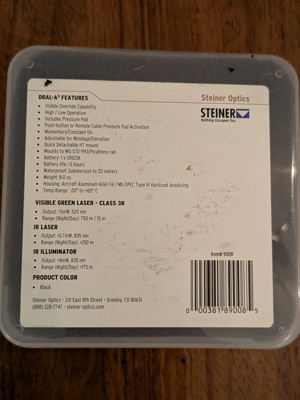 Steiner DBAL-A³ Dual-Beam Aiming Laser – Visible Green & IR Laser ...