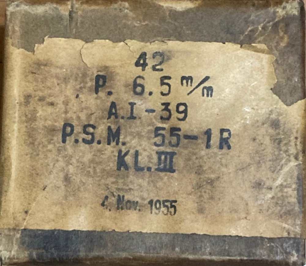 6.5 Patrone FMJ RN Steel Core Rifle Ammo 39 rds 6.5x54R 6.5mmx54mmR ...