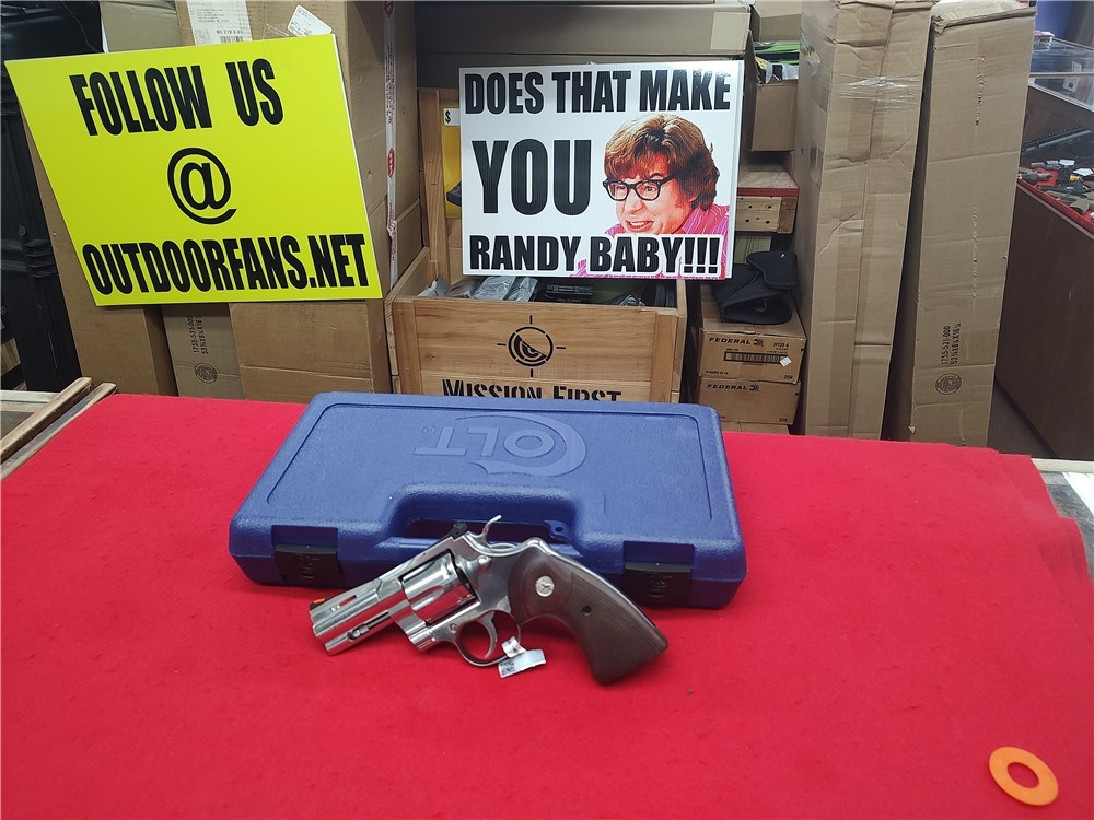 Colt Mfg PYTHONSP3WTS Python 38 Special 357 Mag 6 Shot 3" Stainless ...