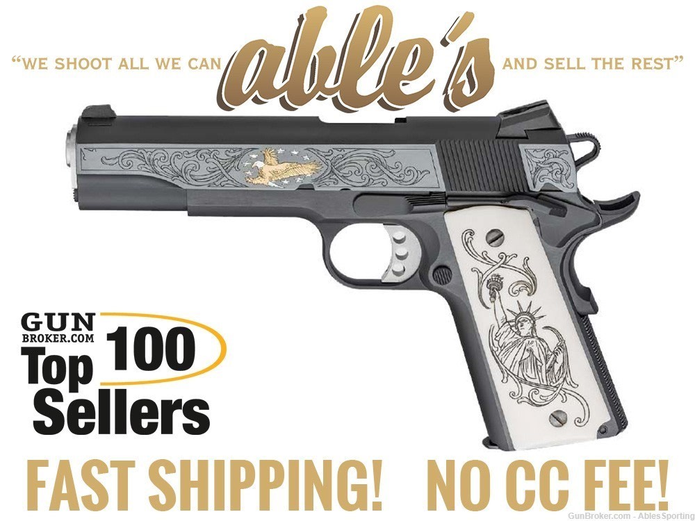 Springfield 1911 Garrison Patriot Limited Editon, 45 ACP, 5", Engraved ...